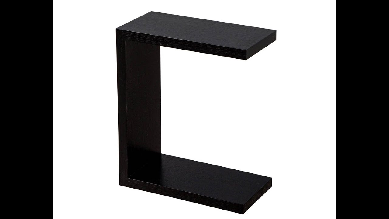 CE-3431 Modern Black C Table in Oak - YouTube