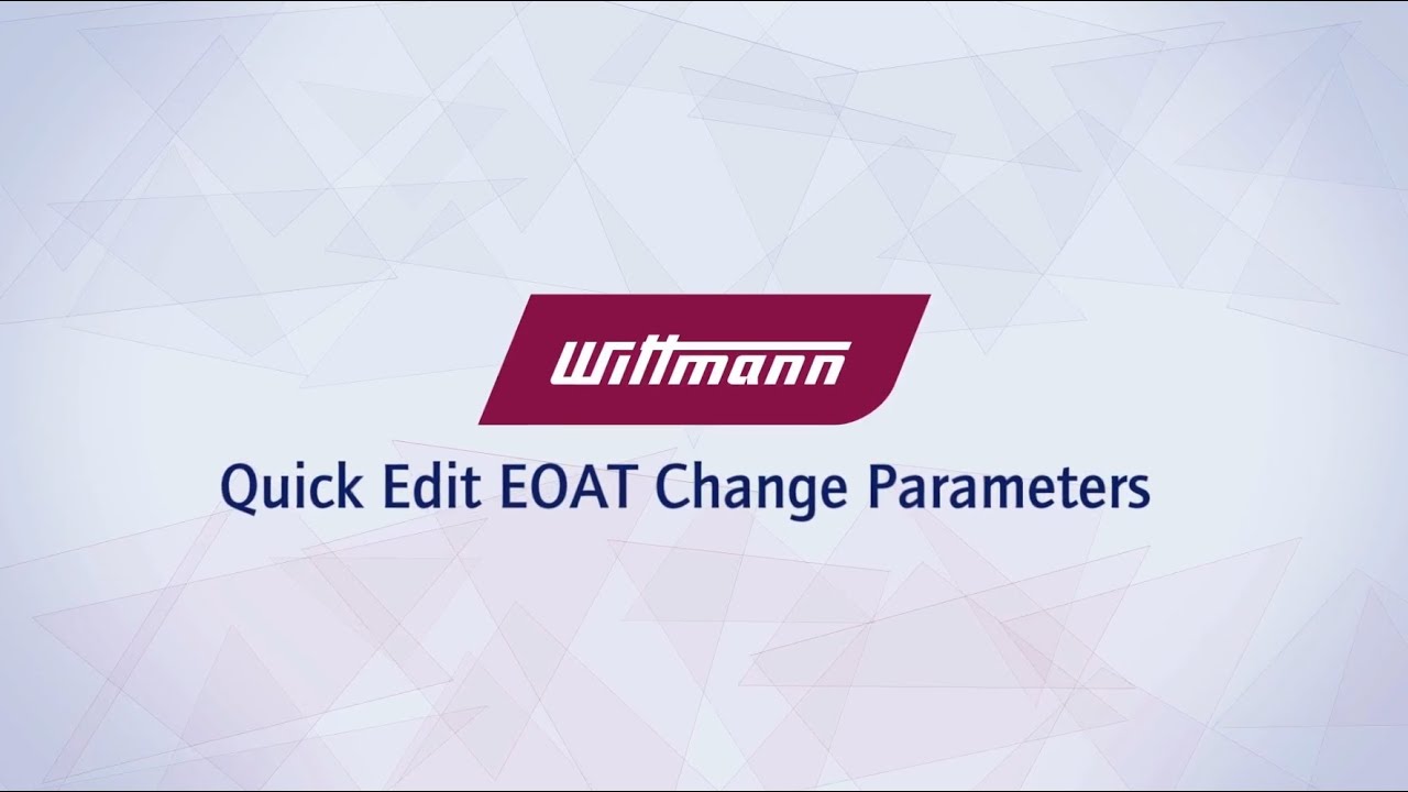 Quick Edit EOAT Change Parameters - YouTube