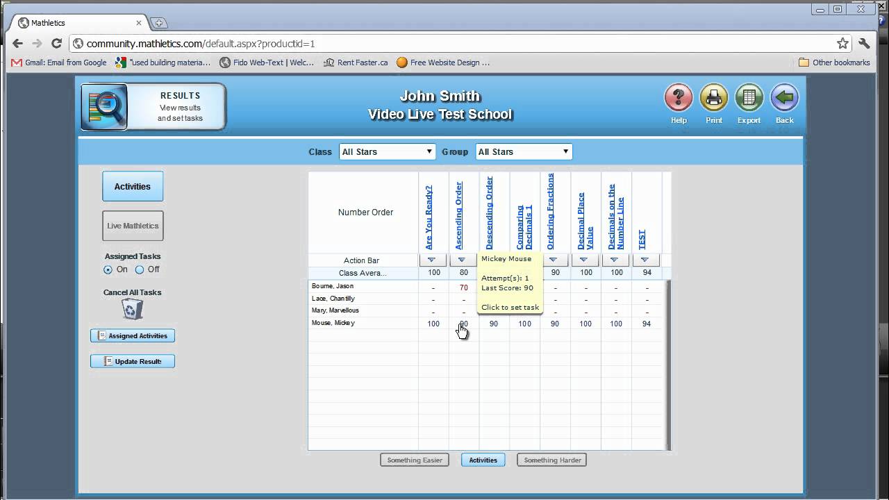 Mathletics - Teacher's Tools - Results Icon - YouTube