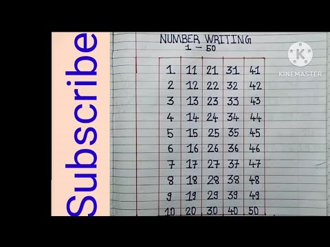 Learn And Write 1 to 50 || Numbers Writing Prectice || Count Number 1 ...
