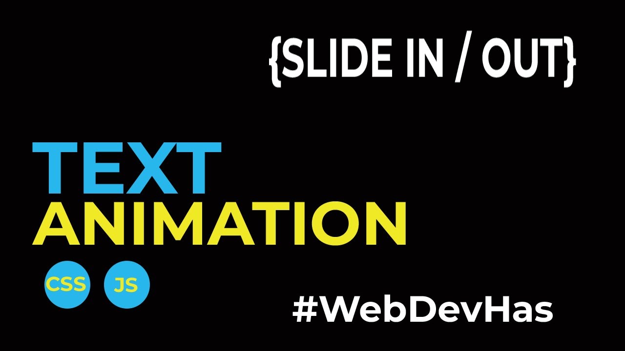 Easy Slide In & Slide Out Text Animation with CSS & JS - YouTube