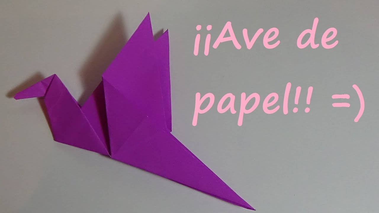 Ave de papel - Origami Facil - YouTube
