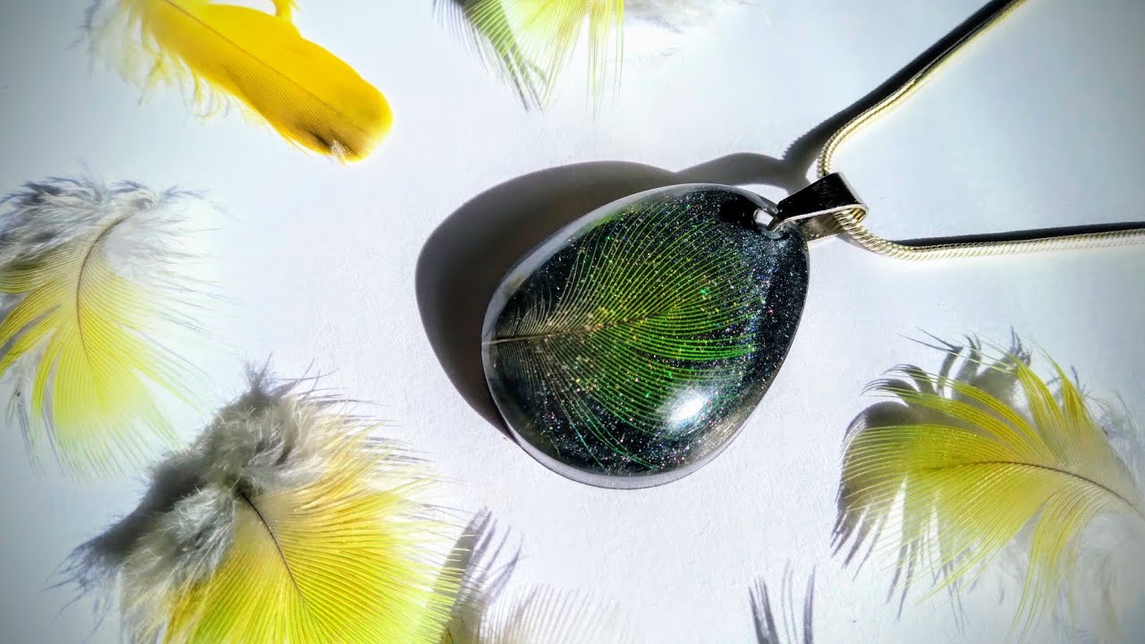 How to preserve a natural bird feather in epoxy resin TUTORIAL making ...