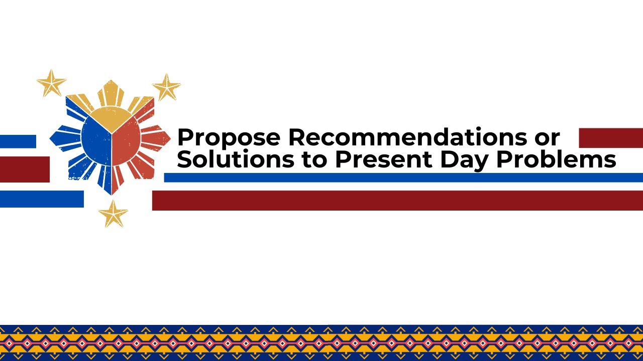 Propose Recommendations or Solutions to Present Day Problems - YouTube