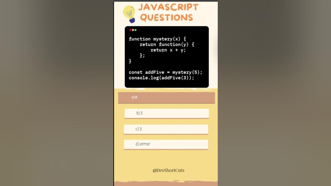Quiz-3 Understanding Closures in JavaScript | Mystery Function Explained #JavaScript #Coding ...