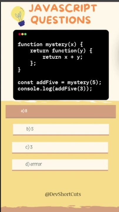 Quiz-3 Understanding Closures in JavaScript | Mystery Function Explained #JavaScript #Coding ...