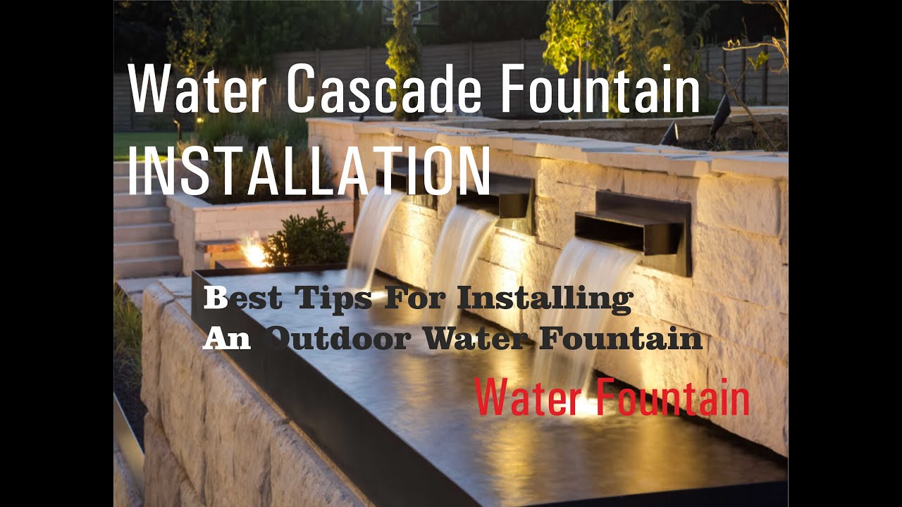 Water Cascade Fountain INSTALLATION || Water Fountain at Home - YouTube