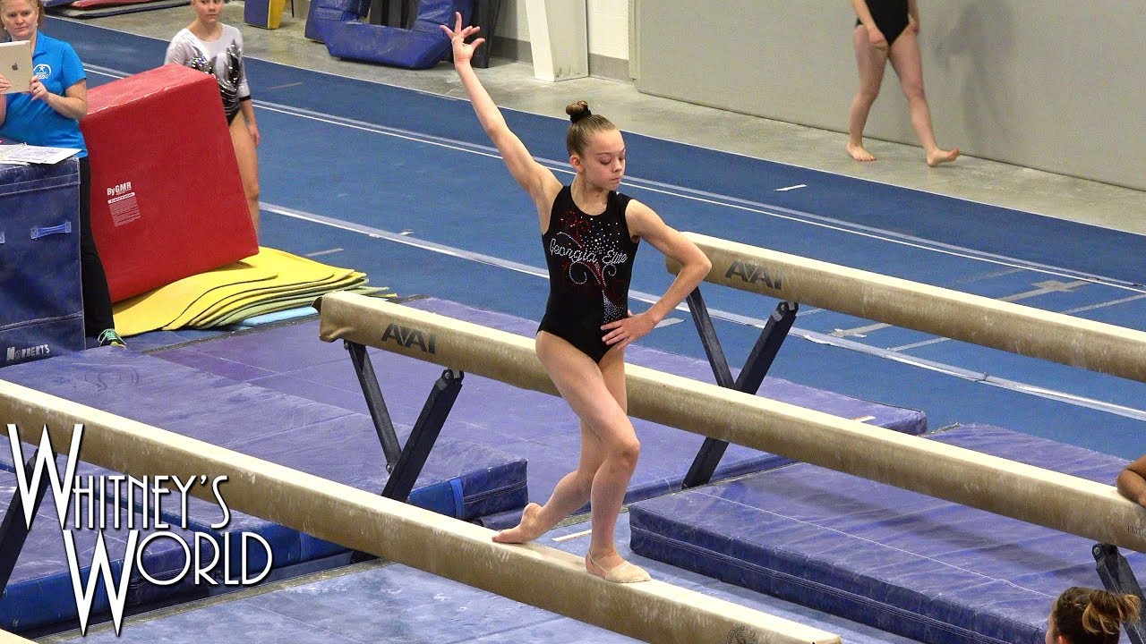 Whitney Bjerken Gymnastics Mock Meet | Balance Beam - YouTube