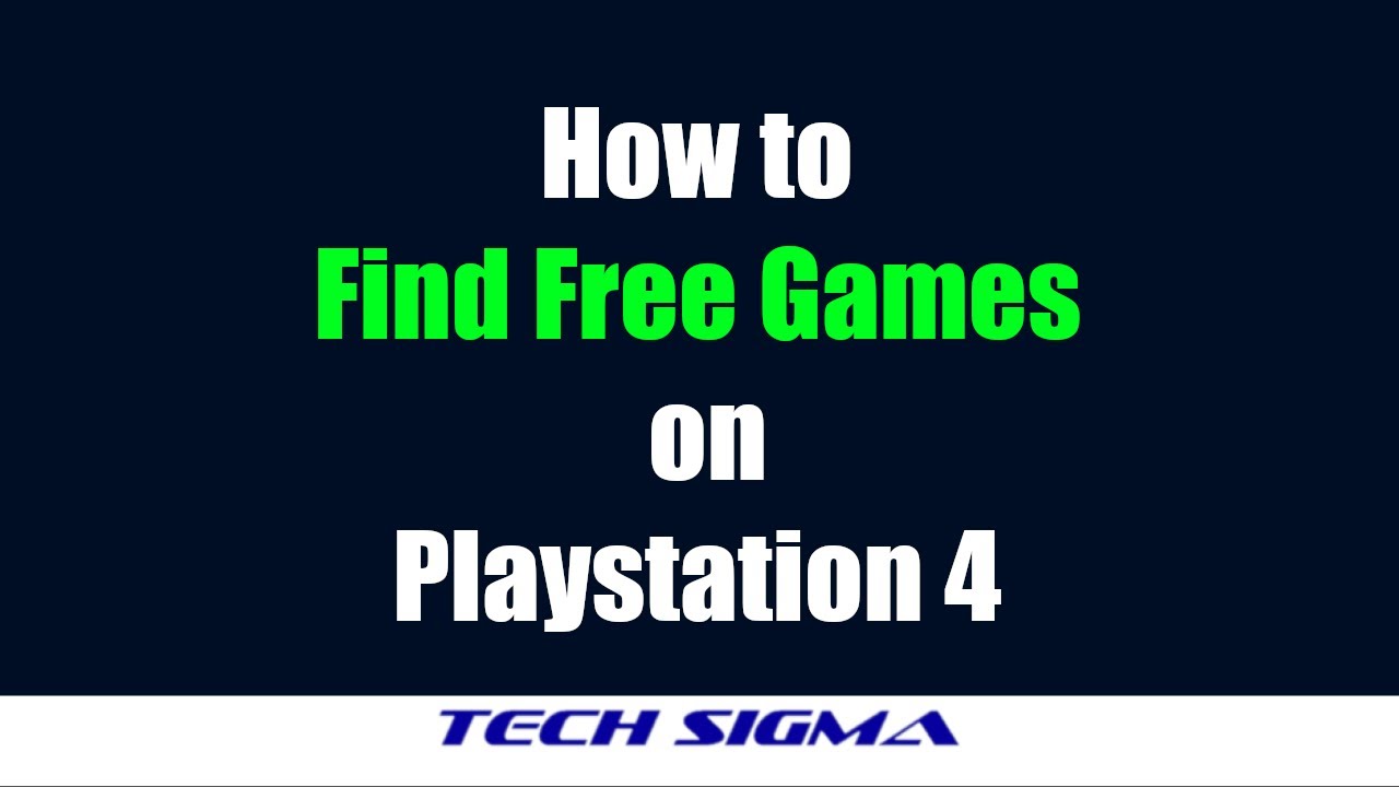 How to Find Free Games on PS4 - YouTube