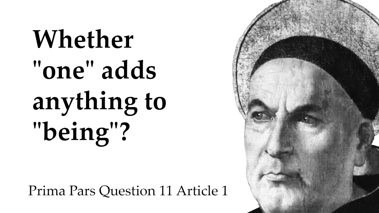 Whether "one" adds anything to "being"? - YouTube