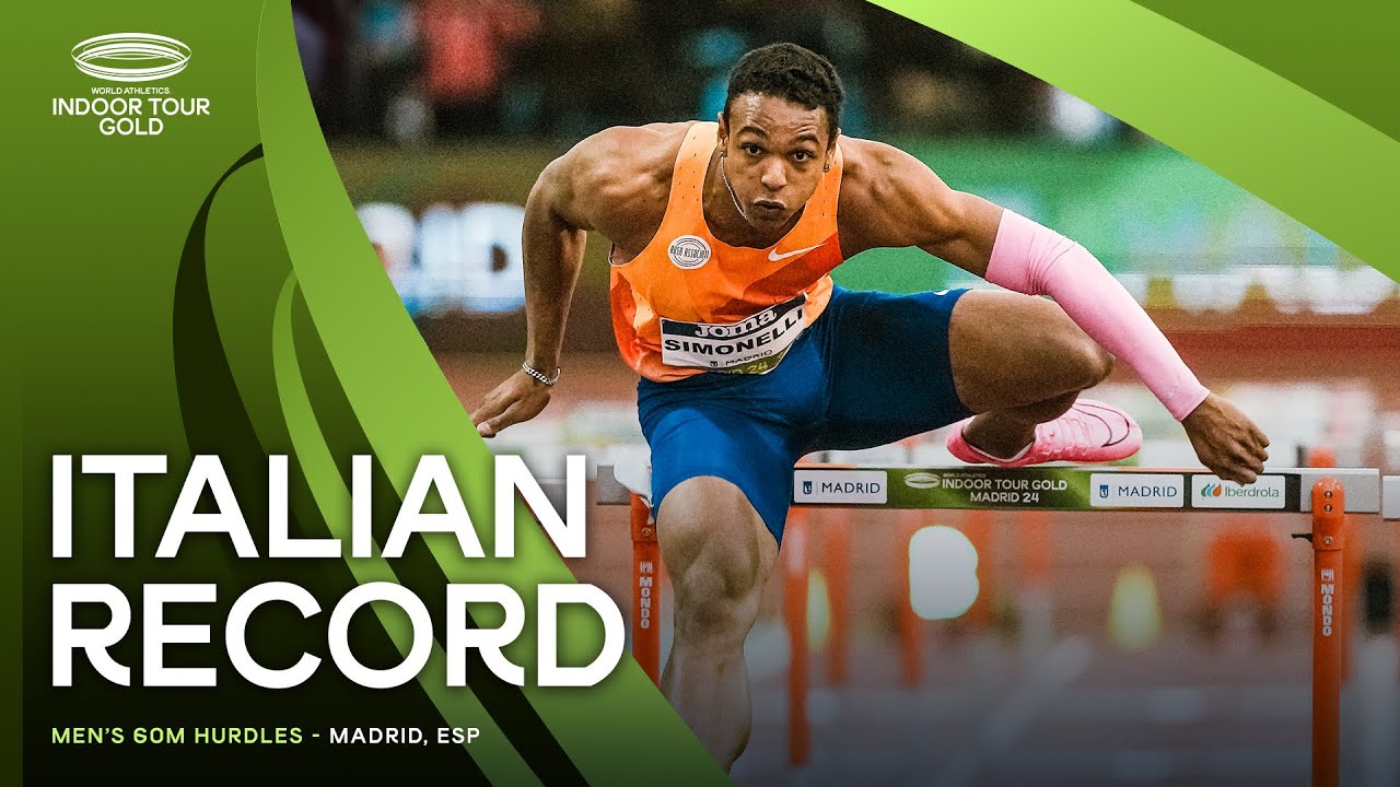 Simonelli powers to national 60m hurdles record 🔥 | World Indoor Tour ...