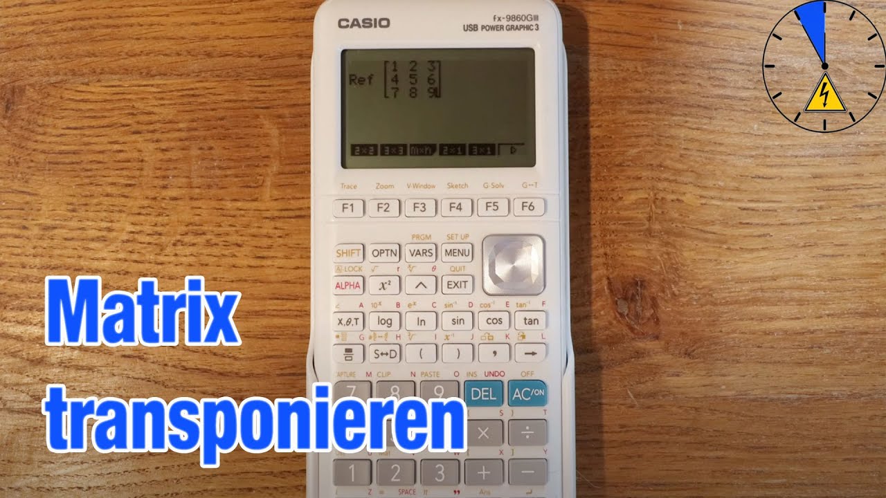 Matrix transponieren Casio fx 9860 GIII - YouTube