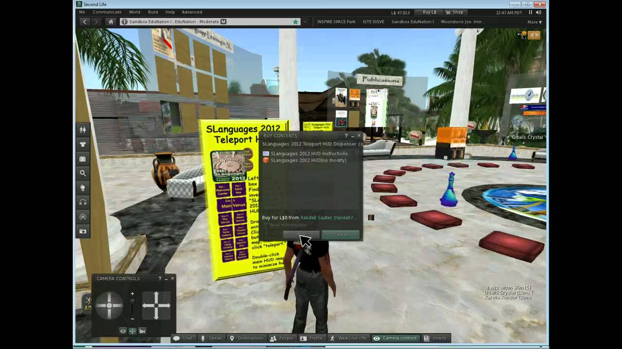 HUD Heads Up Display in Second Life #slang12 - YouTube