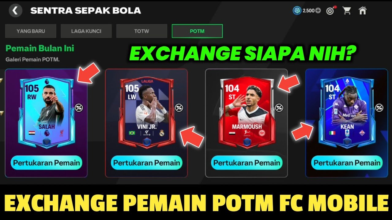 SAATNYA EXCHANGE SALAH SATU PEMAIN POTM! - FC MOBILE - YouTube