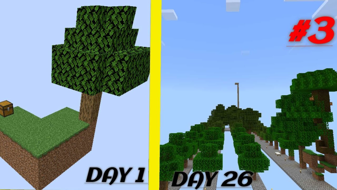 #minecraft skyblock #3 gameplay. we made huge tree farm in Minecraft ...