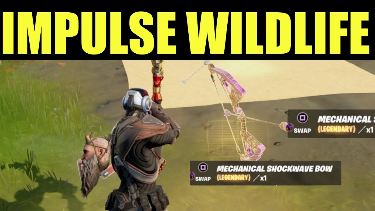 impulse wildlife using a mechanical shockwave bow - Fortnite MECHANICAL ...