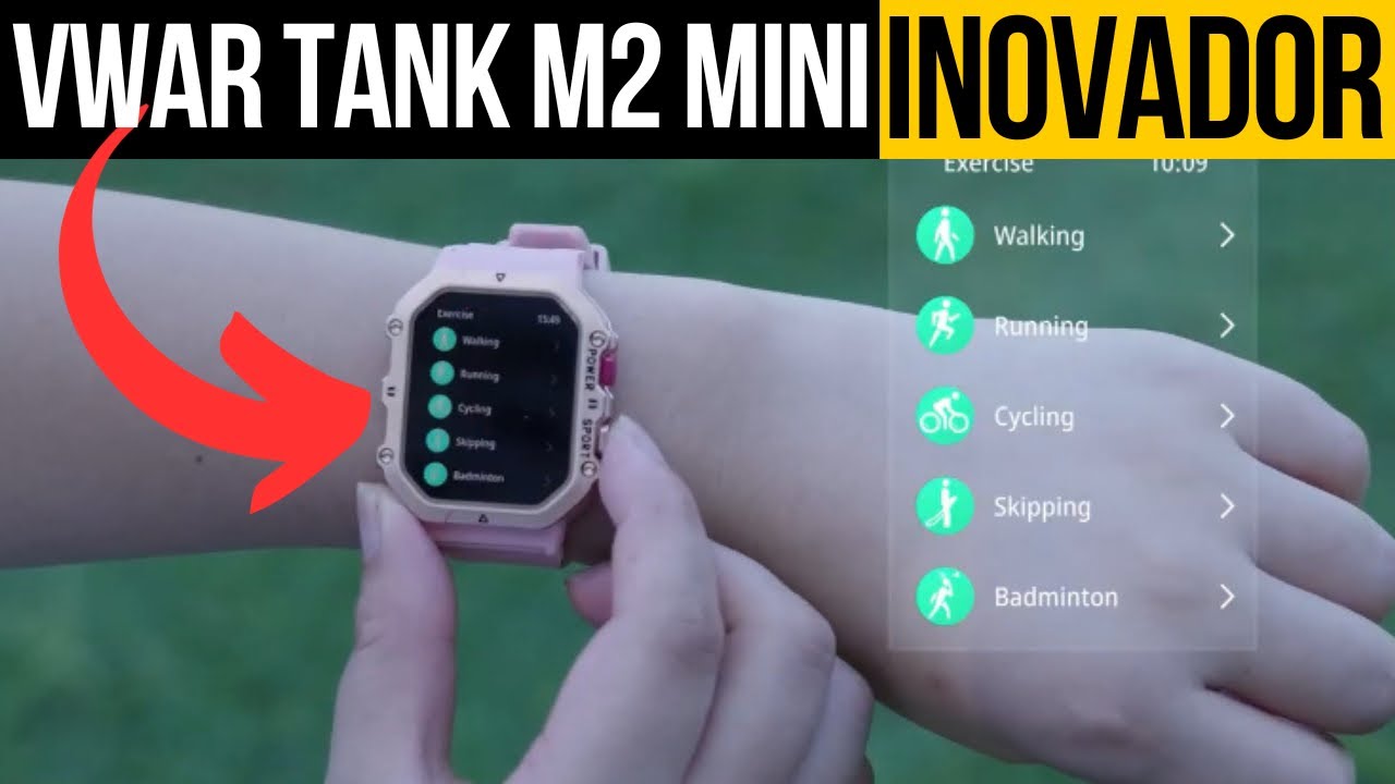 SMARTWATCH VWAR TANK M2 mini - Construção perfeita e sistema mega ...