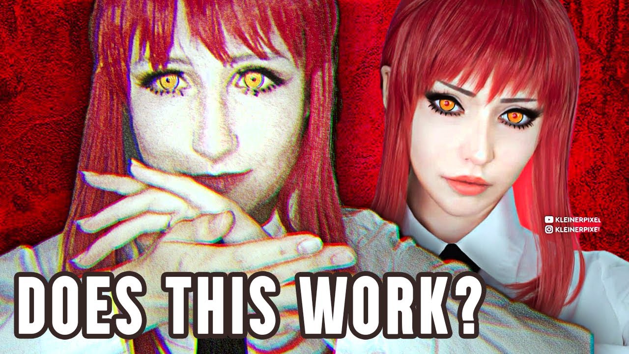 TRYING Kleiner Pixel’s Makima 🐶 Cosplay Makeup Tutorial! 𝐂𝐎𝐒𝐏𝐋𝐀𝐘 ...