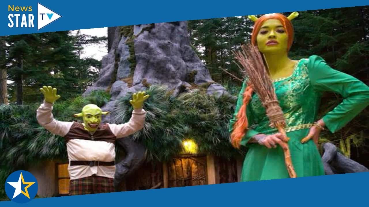 Rita Ora poses as Princess Fiona in Scottish Shrek Swamp - YouTube