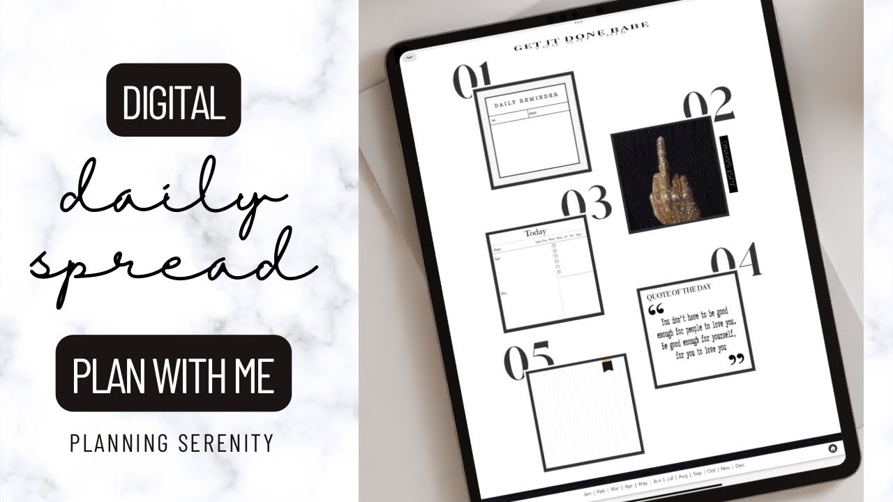 DAILY SPREAD IDEA | DIGITAL PLAN WITH ME | HELLO GORGEOUS VOL. 3 ...
