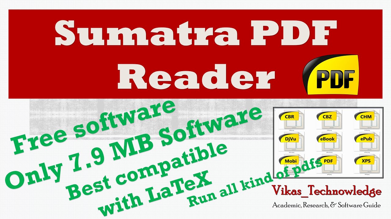 Sumatra PDF reader | Open all kind of PDFs | Best compatible with LaTeX - YouTube