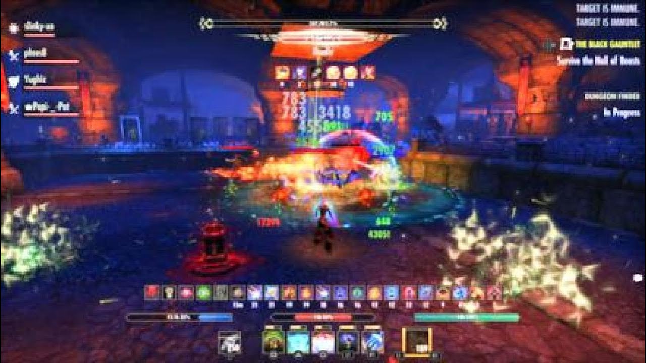 ESO Red Petal Bastion Trifecta PS5 Warden healer POV of the Silver Rose ...