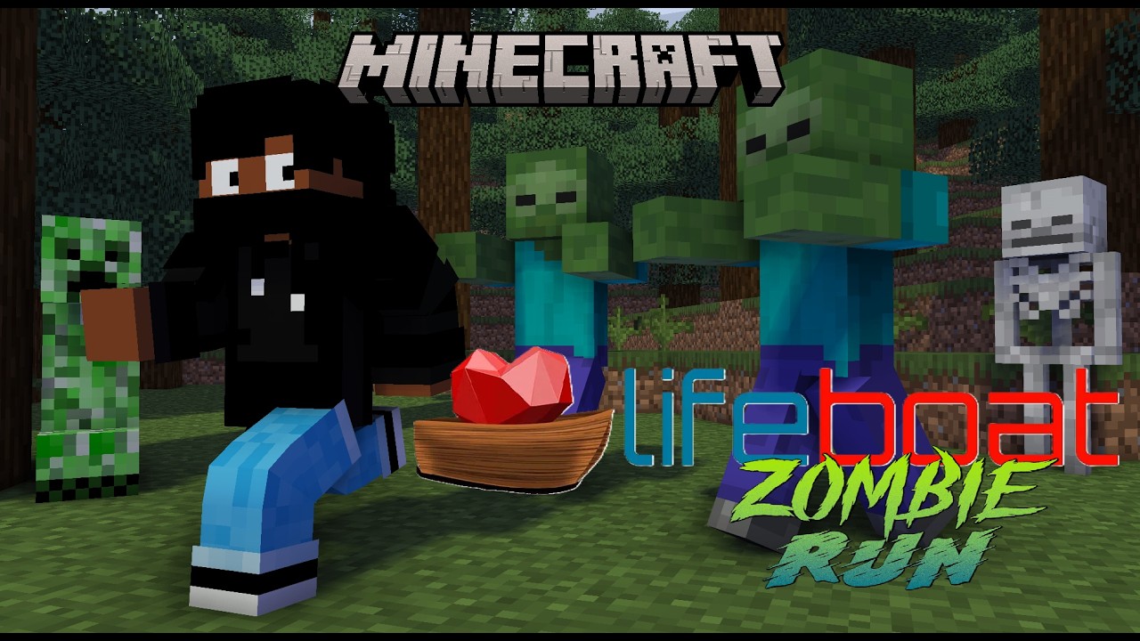 Minecraft Lifeboat - Zombie Run (Gameplay). 2026 - YouTube