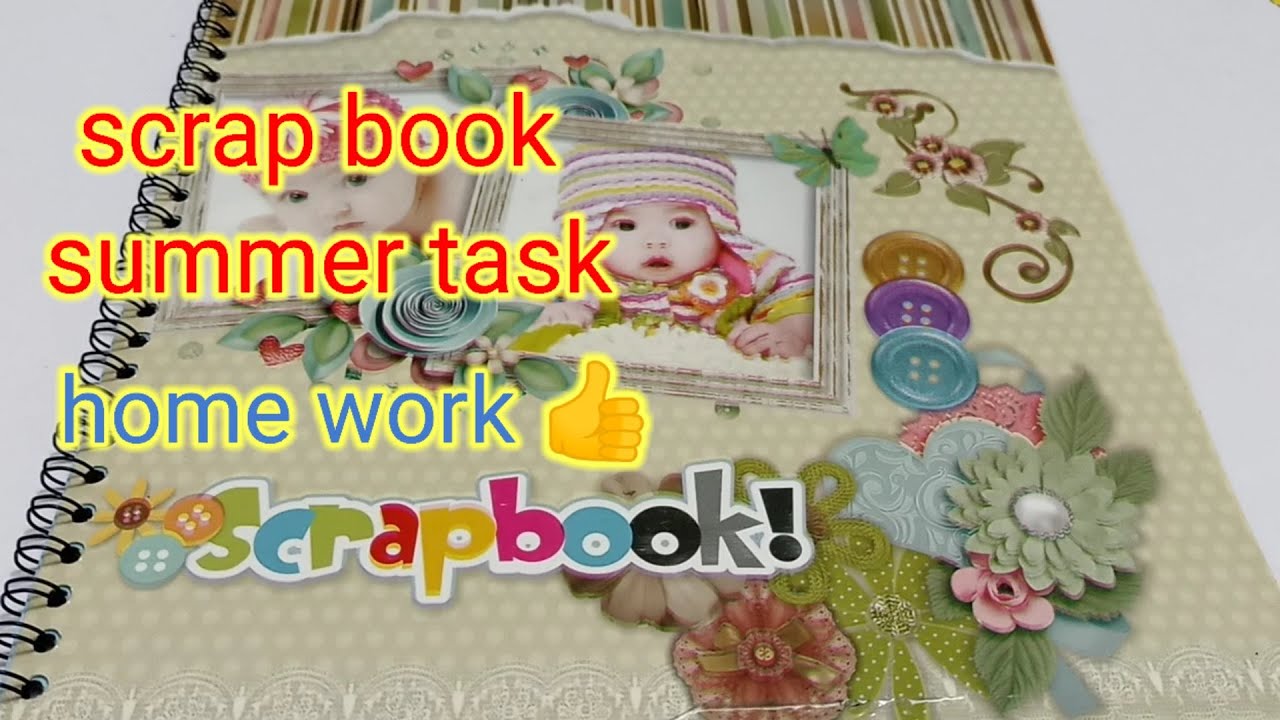 Scrap book summer task homework,#scrapbook,#Learning with Arzu - YouTube
