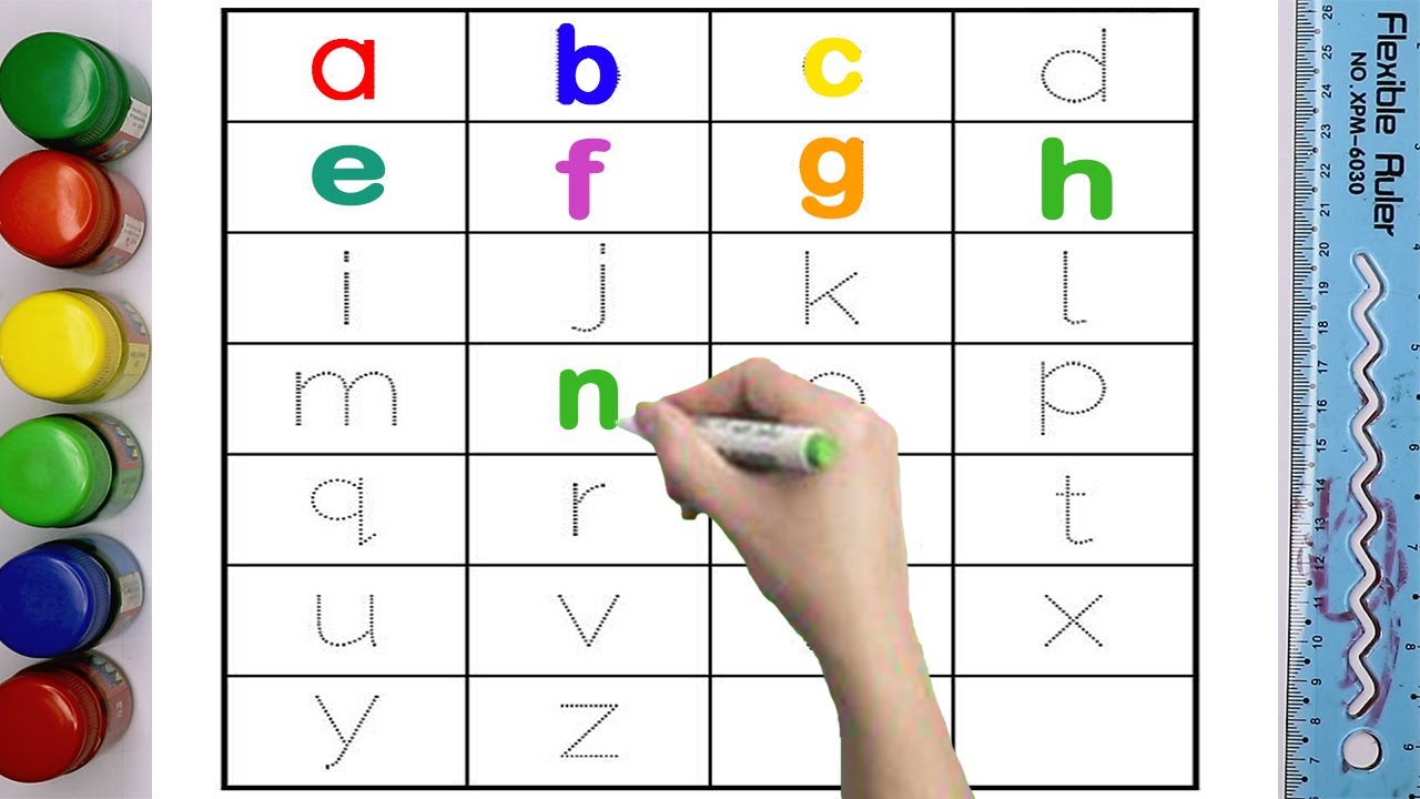 Learn to read and write small letters Abc alphabets | Tracing lowercase ...