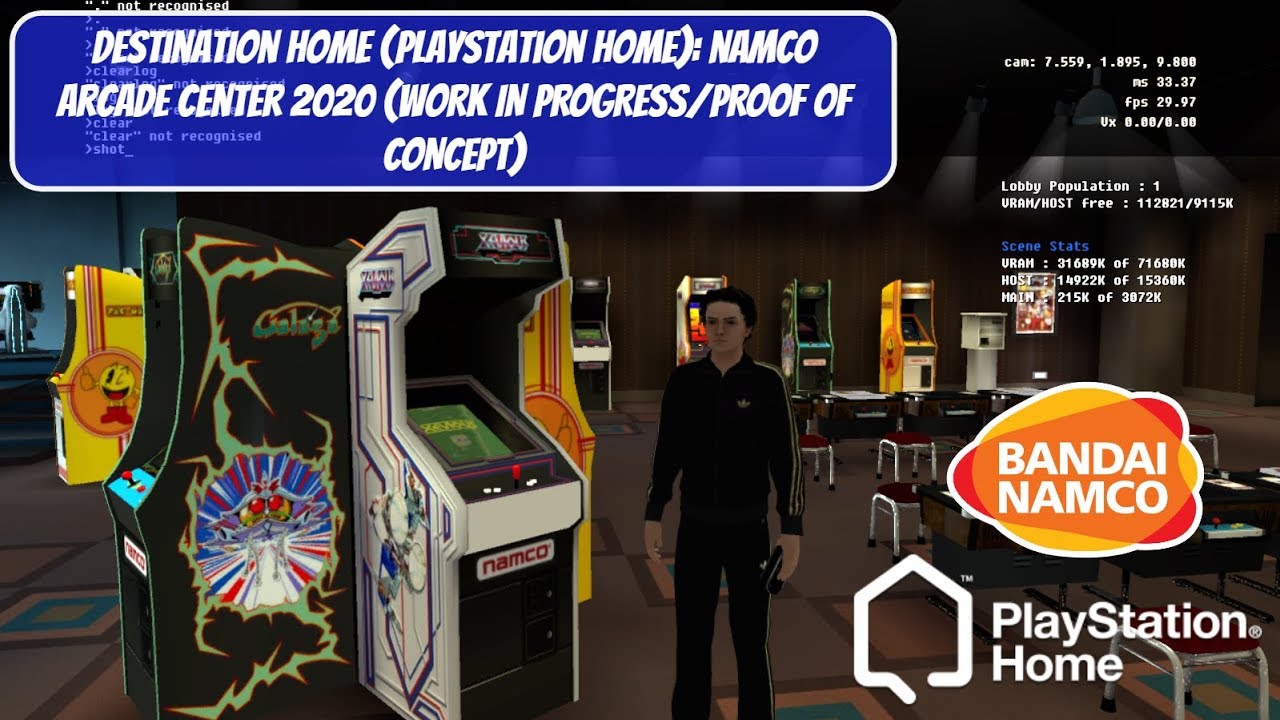 Destination Home (PlayStation Home): Namco Arcade Center 2020 (Work In ...