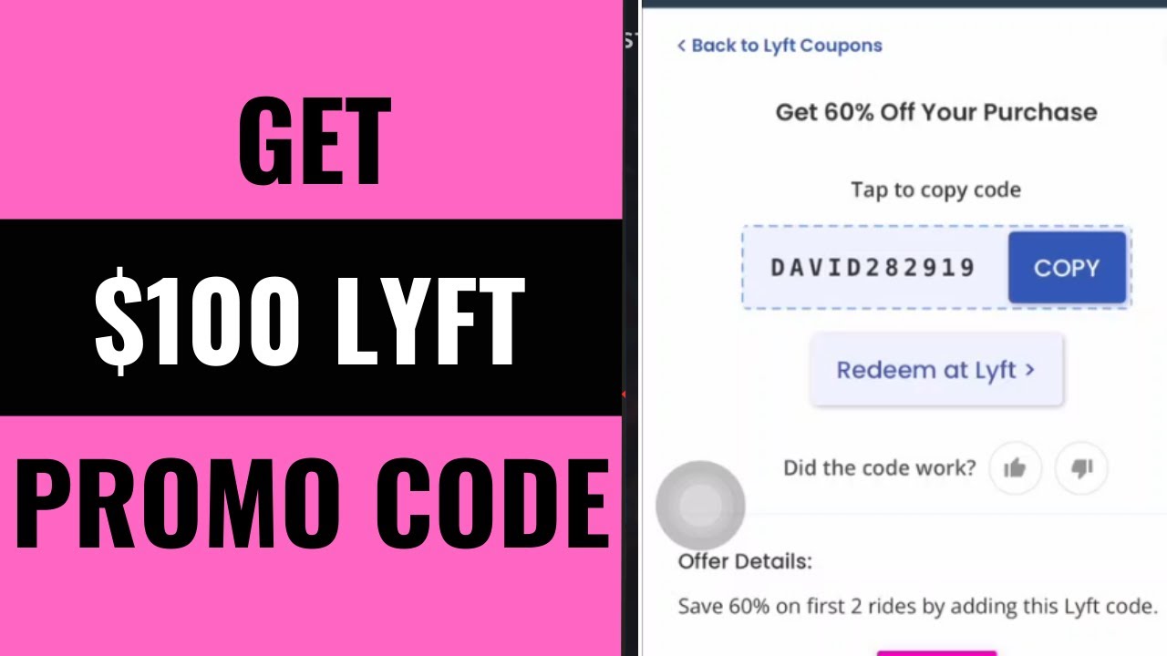 How to Get $100 Lyft Promo Code - YouTube