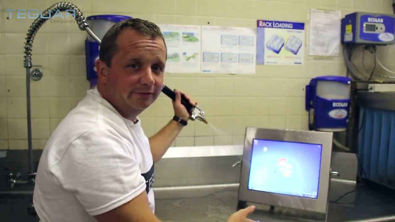 Waterproof Computer | In Live Kitchen | TS-1210 Series - YouTube