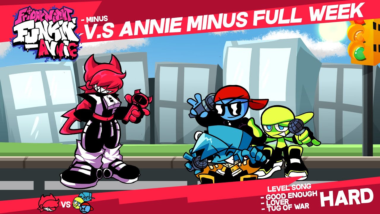 Vs Minus Annie Full Week Friday Night Funkin Mods Hard Youtube