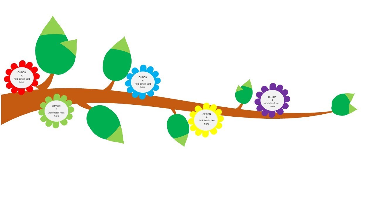 PowerPoint Tutorial Create 8 Flower Shape Options Infographic Slide in ...