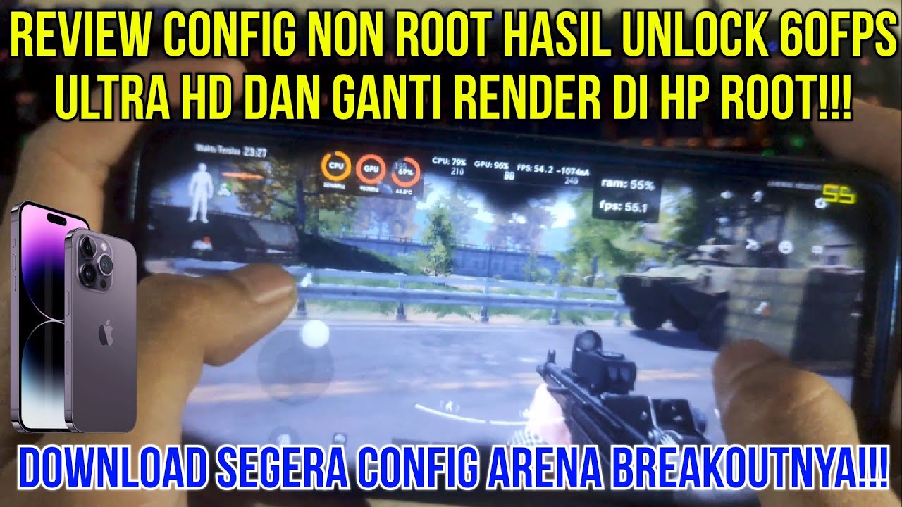 Config No Root Arena Breakout+Lite Hasil Unlock Gltools 60Fps Render Extension Iphone 14 Pro Max ...