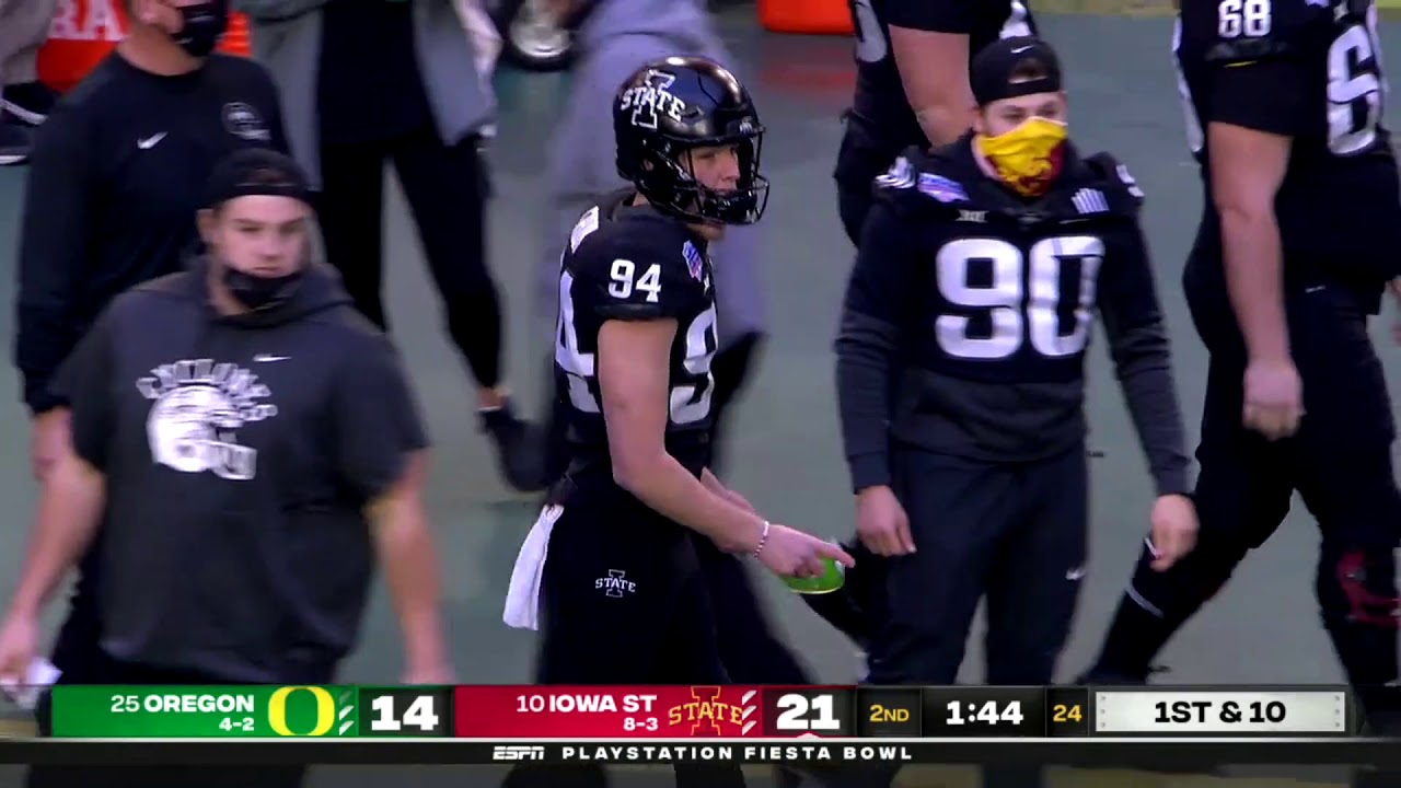 Iowa State recovers TRICKY onside kick // Oregon vs. Iowa State 2021 ...