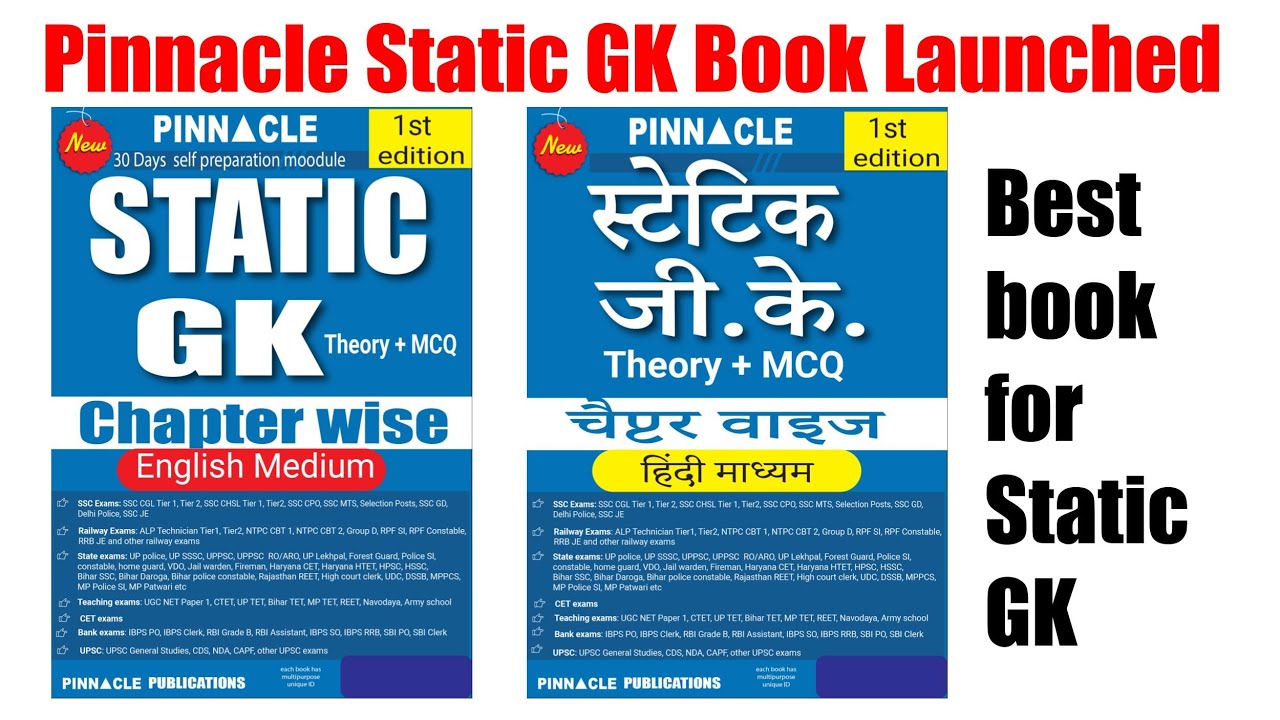 Static GK Book Launched By Pinnacle I Pinnacle Static GK I English I Static GK Book Launched By Pinnacle I Pinnacle Static GK I English I