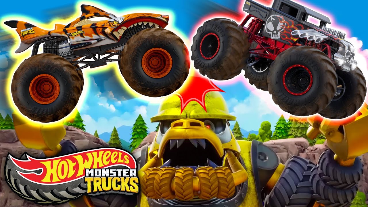 Τρελή Πρόκληση της Crushzilla | Hot Wheels Monster Trucks - YouTube
