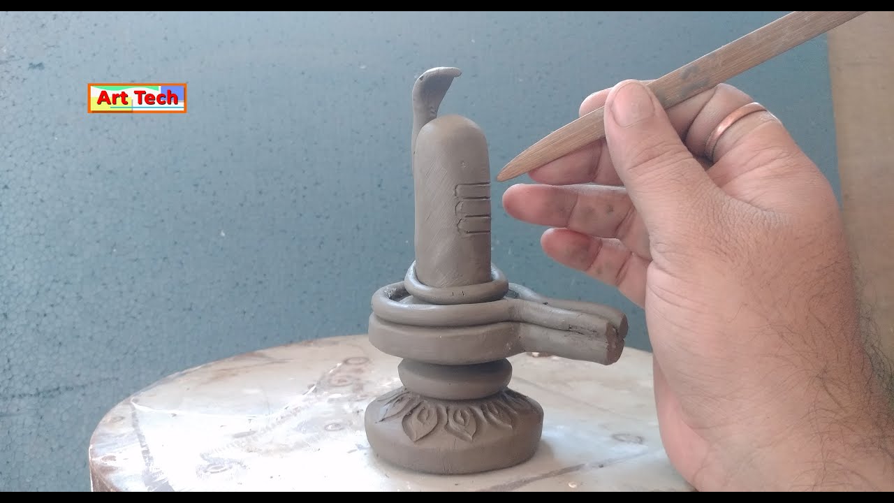 Shiva Linga Easy Making Process With Natural Mitti | Art Tech - YouTube