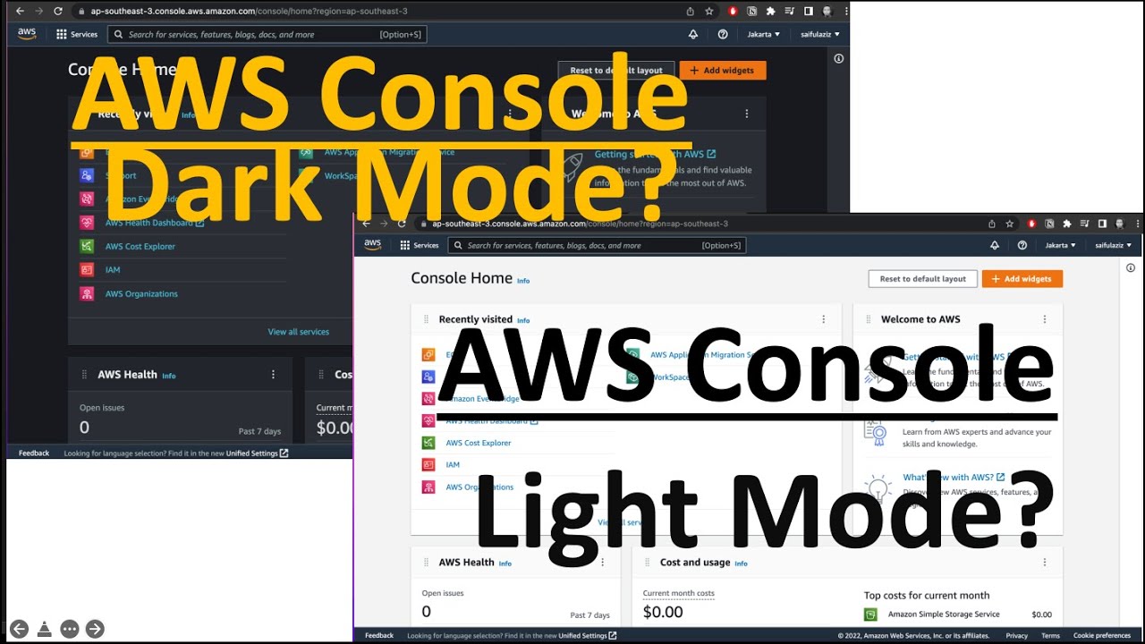 Aws Console Dark Mode