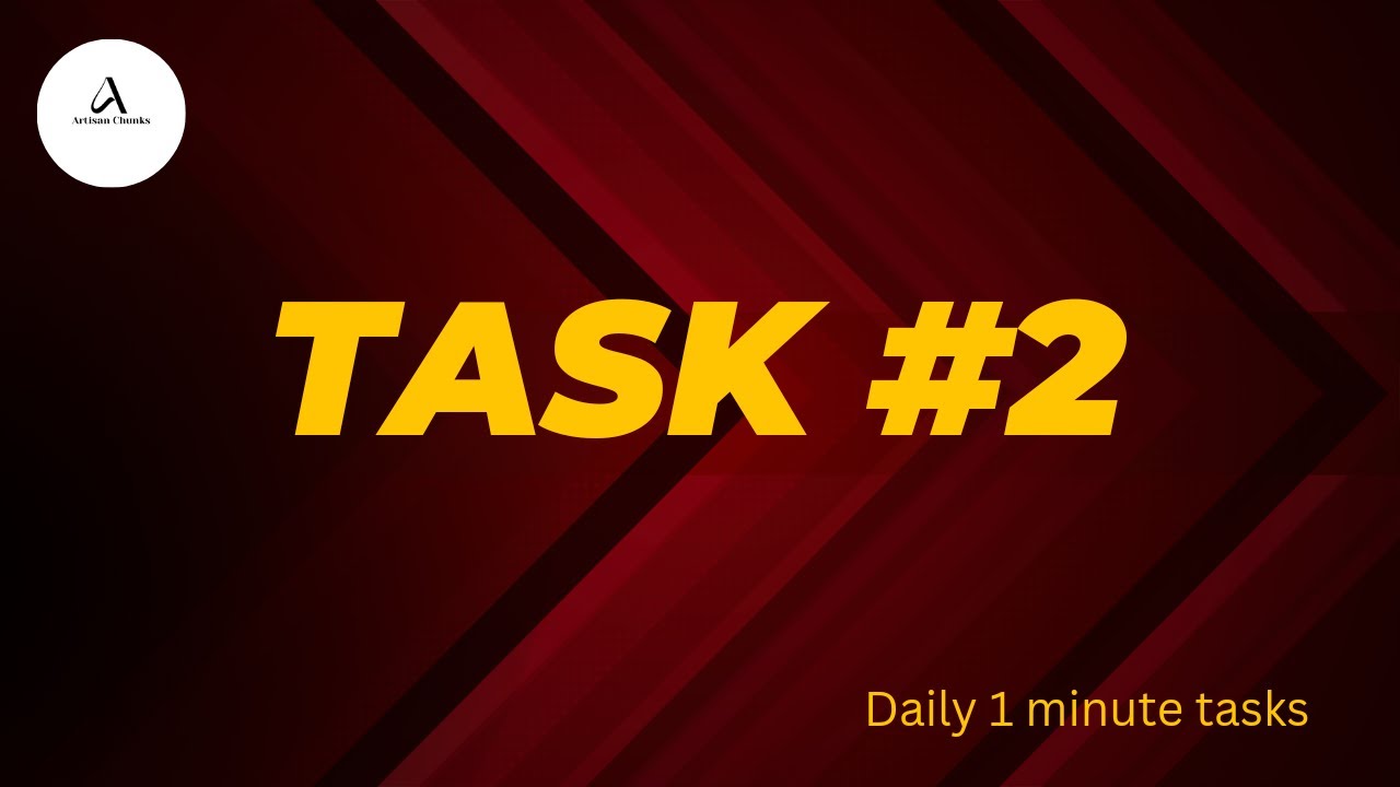 Task for today |1 minute task | short video - YouTube