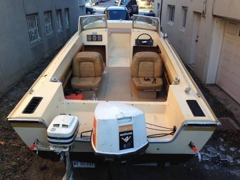 Glasspar Cutlas190 18 ft. boat with 115HP 3.5HP and tilt trailer - YouTube