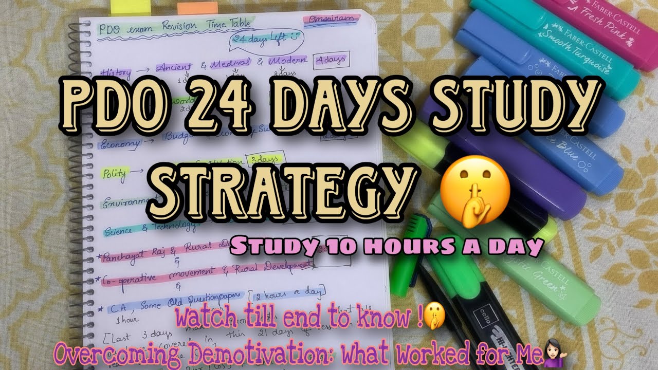 PDO 24 Days study strategy 🤫👩‍🏫 #pdo #pdoexam #upsc #kpsc #trending # ...