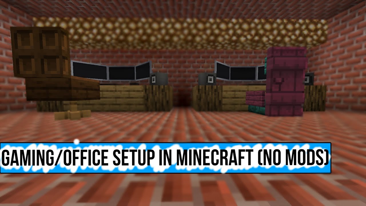 How to make a cool looking Gaming/Office setup in Minecraft(No Mods or ...