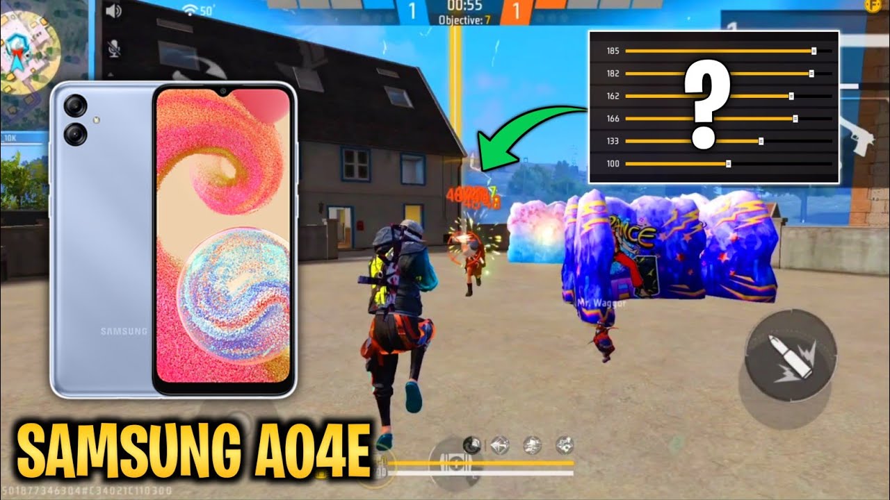 Samsung Galaxy A04e Free Fire Sensitivity Settings | Samsung A04e Free ...