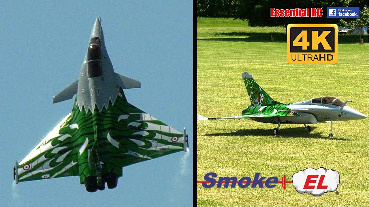 *3D THRUST VECTORED* Rafale RC JET with G-FORCE Smoke-EL [*UltraHD and ...