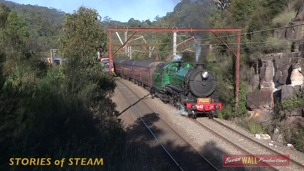 Australian steam locomotive 3642 - Cowan bank - April 2014 - YouTube