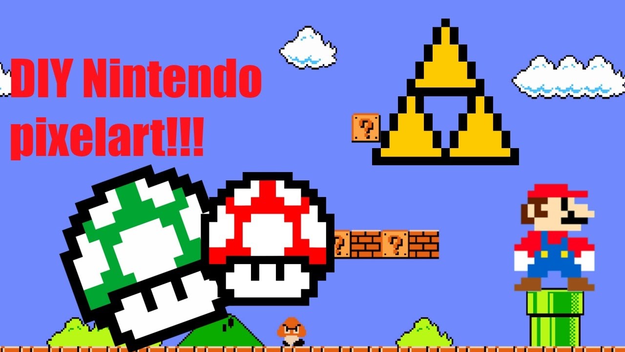 DIY Nintendo pixel art- easy and quick! - YouTube