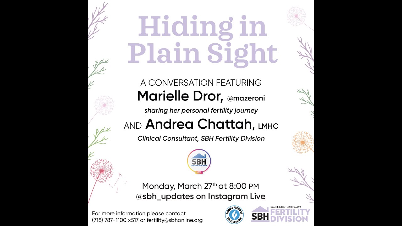 Hiding In Plain Sight: A Conversation Featuring Marielle Dror and ...