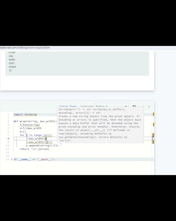 Hackerrank Text Wrap Partition The String According To The Width Slicing Coding Python